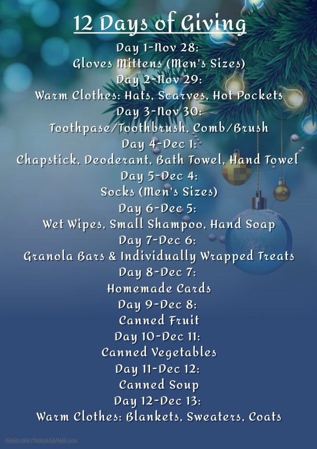 12 Days of Giving Flyer | Colwood Elementary